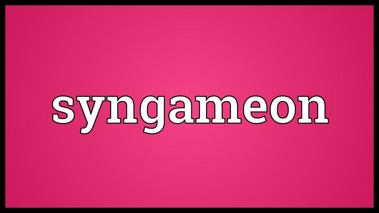 Syngameon Meaning - YouTube