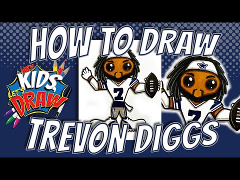 How to Draw Trevon Diggs for Kids - YouTube