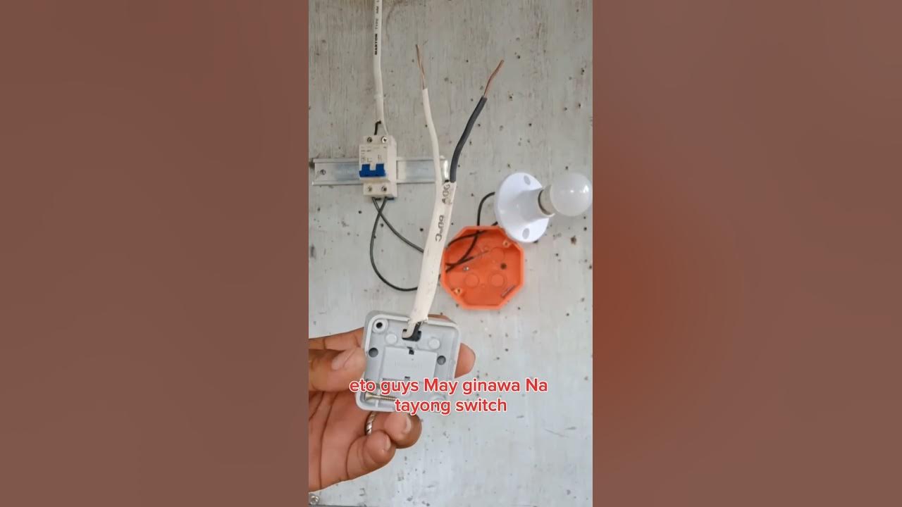paano maglagay ng switch sa ilaw - YouTube