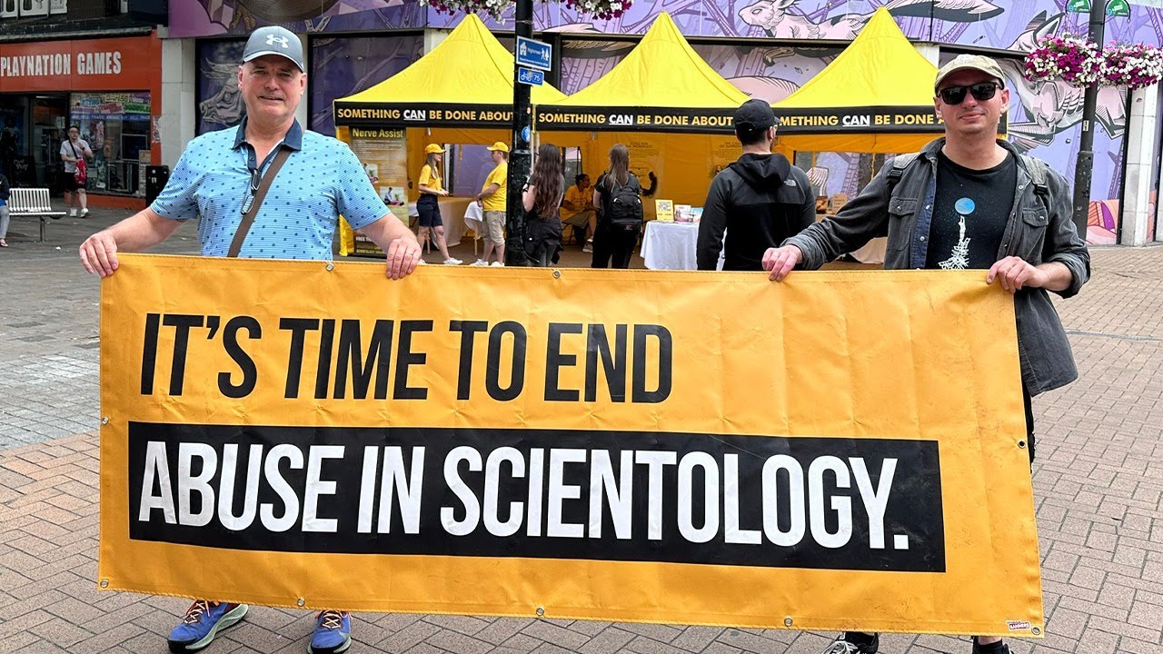 Debrief: What happened at today's Croydon #Scientology Protest - YouTube