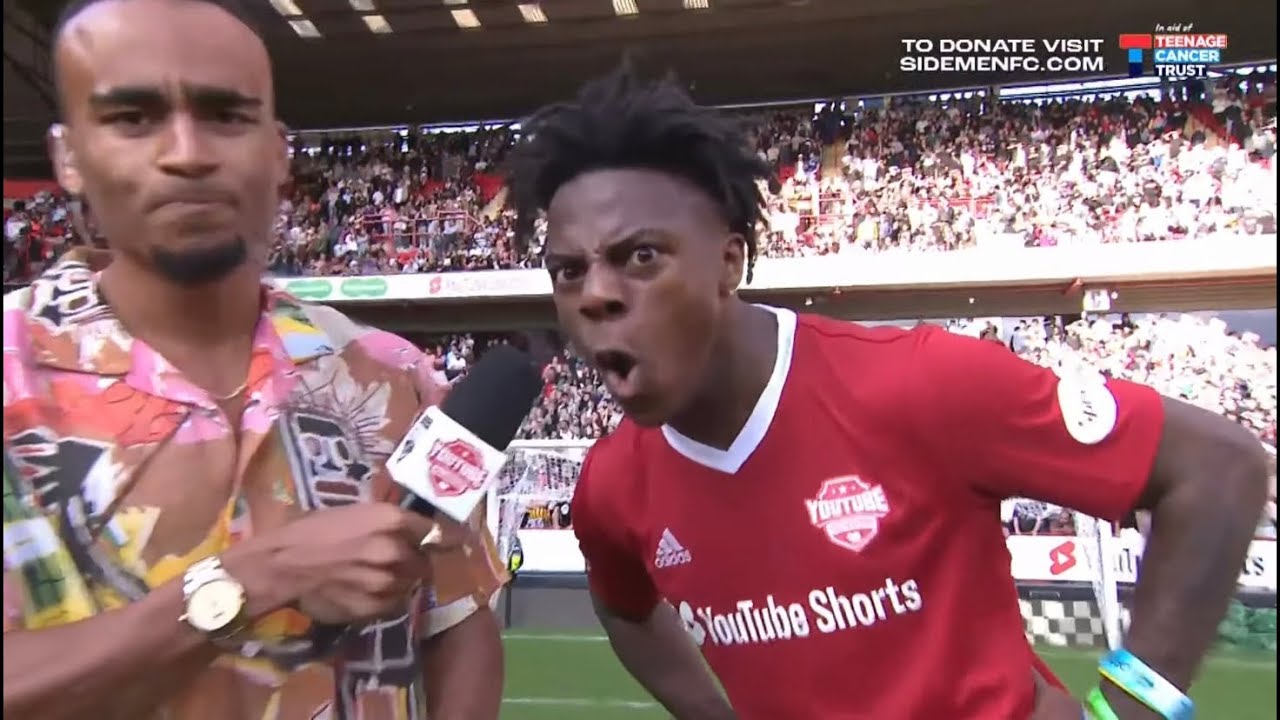 ISHOWSPEED POST MATCH INTERVIEW VS SIDEMEN FC - YouTube