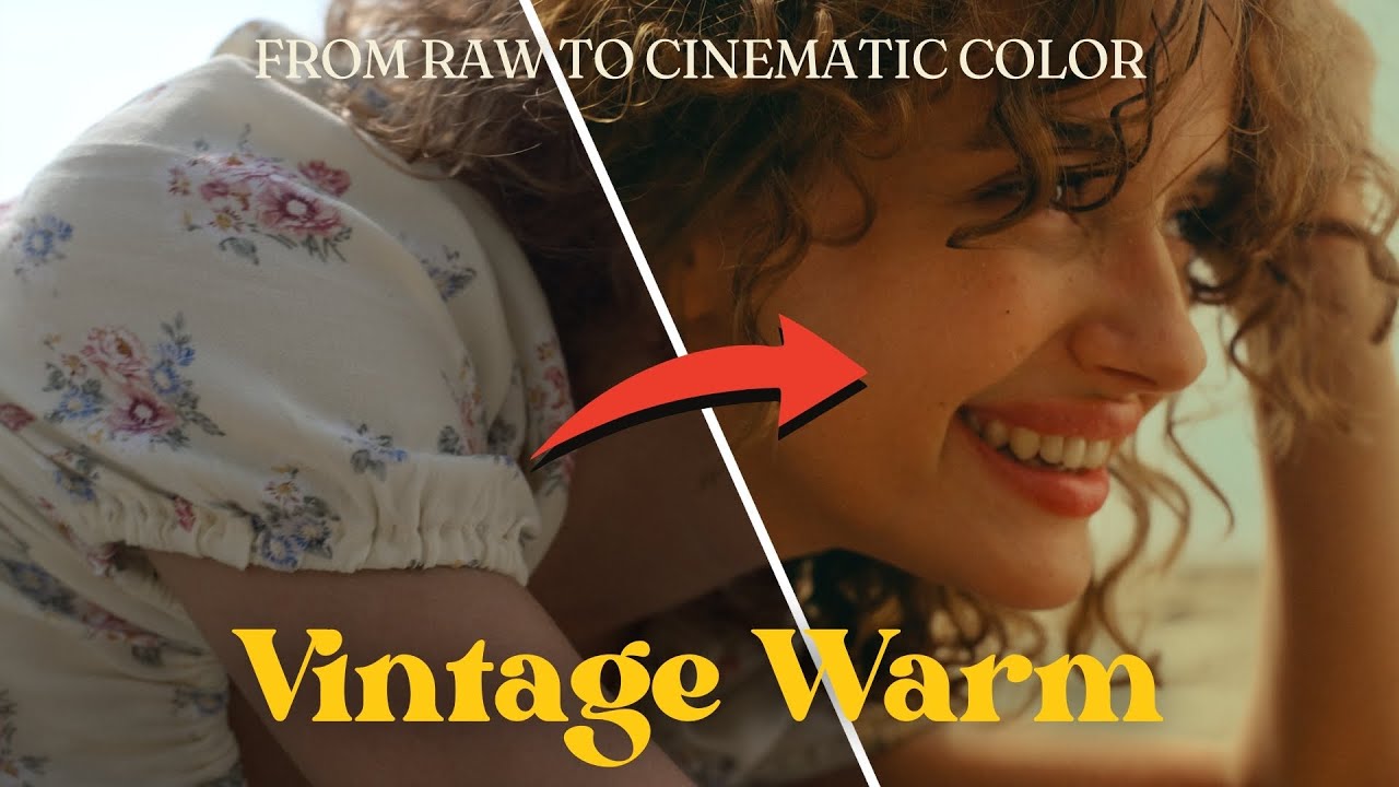 From Raw to Cinematic | Warm Vintage Look | Before & After Color ...