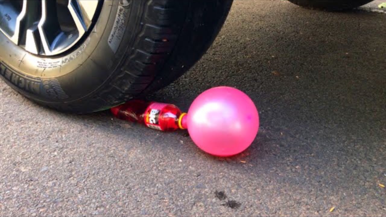 Will it break? Balloon crushed by car wheels - YouTube