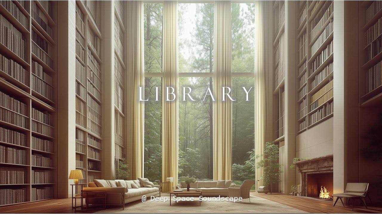 Library | Calm Peaceful Ambience with Best for Sleep and Focus - YouTube