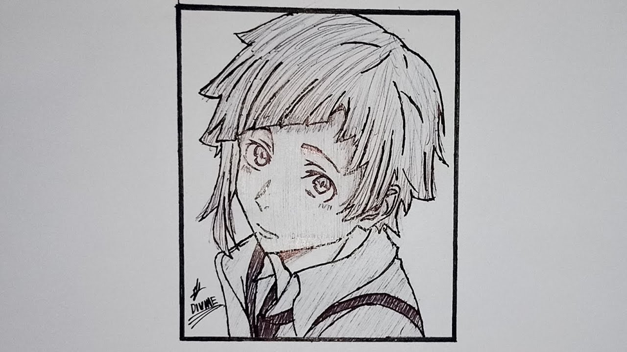 Easy Drawing of Atsushi from Bungou Stray Dogs - YouTube