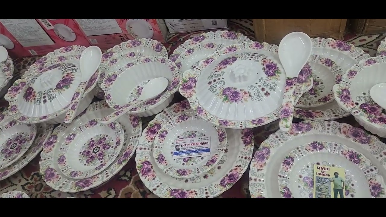 84pc Fiber ka dinner set Subscribe my youtube chainnal jazakh allah ...