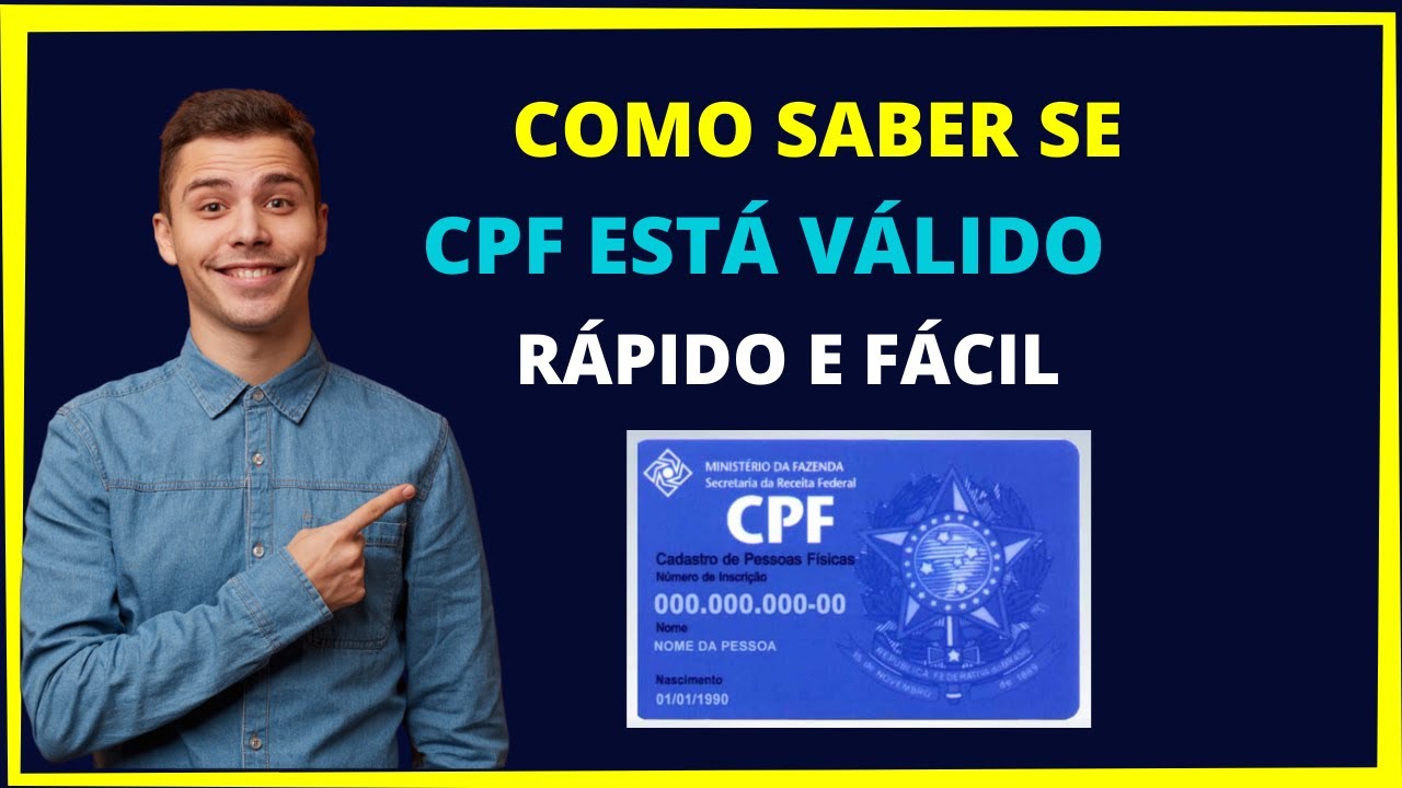 Como Saber Se Cpf Est V lido R pido E F cil YouTube