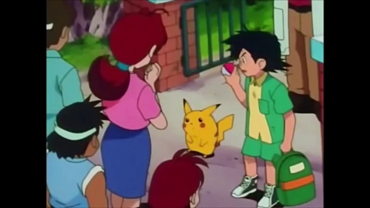 Pikachu hits pokeball back to Ash - YouTube