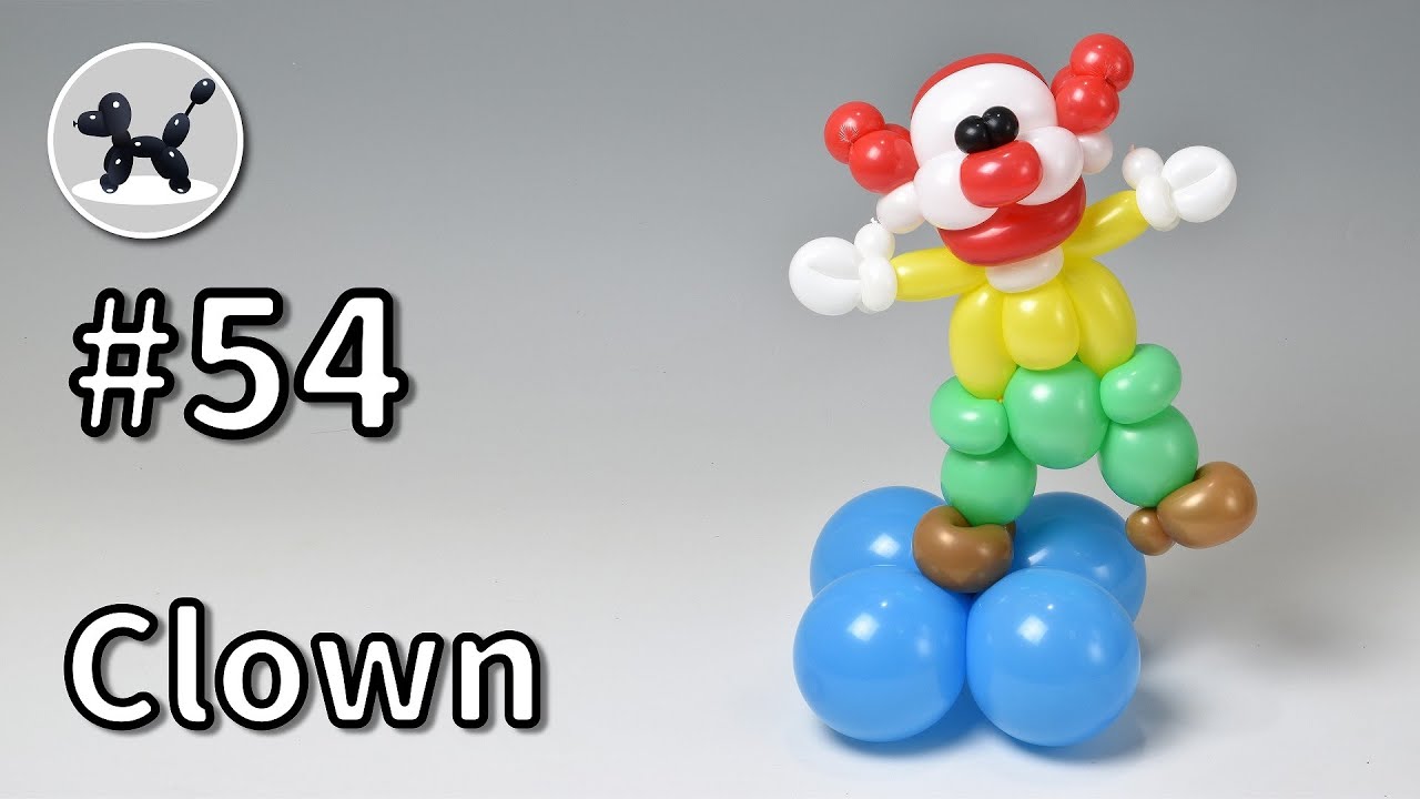 Clown - How to Make Balloon Animals #54 / バルーンアートの作り方 #54 (ピエロ) - YouTube