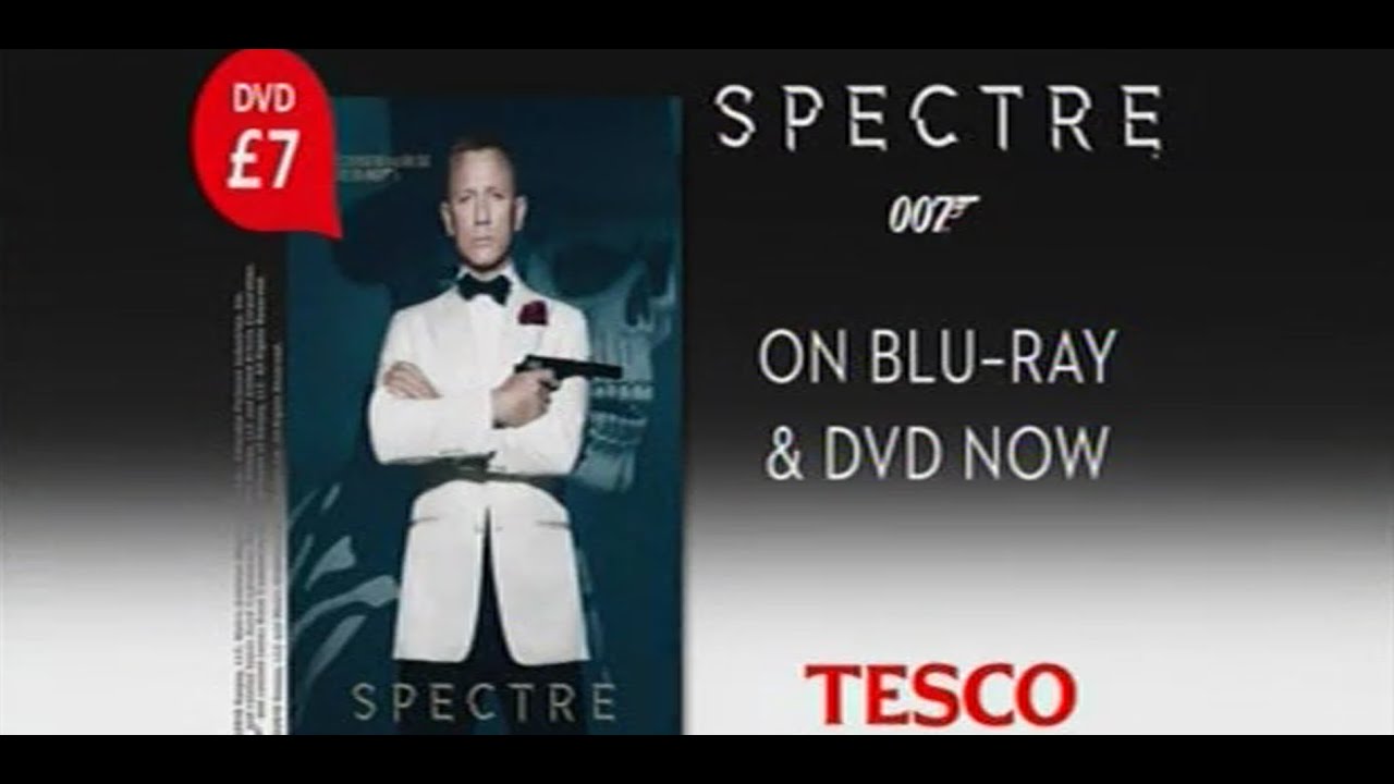 SPECTRE DVD/Blu-ray Tesco Advert - James Bond - YouTube