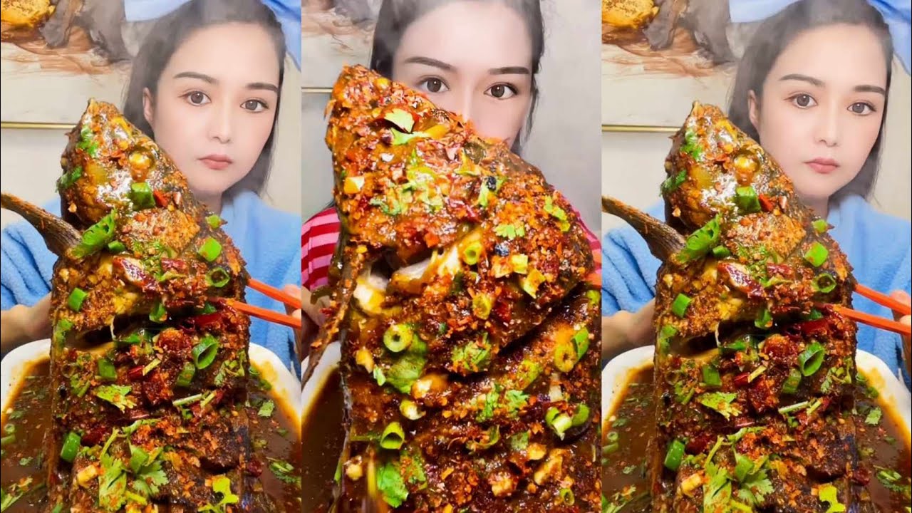 MUKBANG | SPICY WHOLE BIG FISH CURRY |FISH FRY EATING |EATING FISH ASMR ...