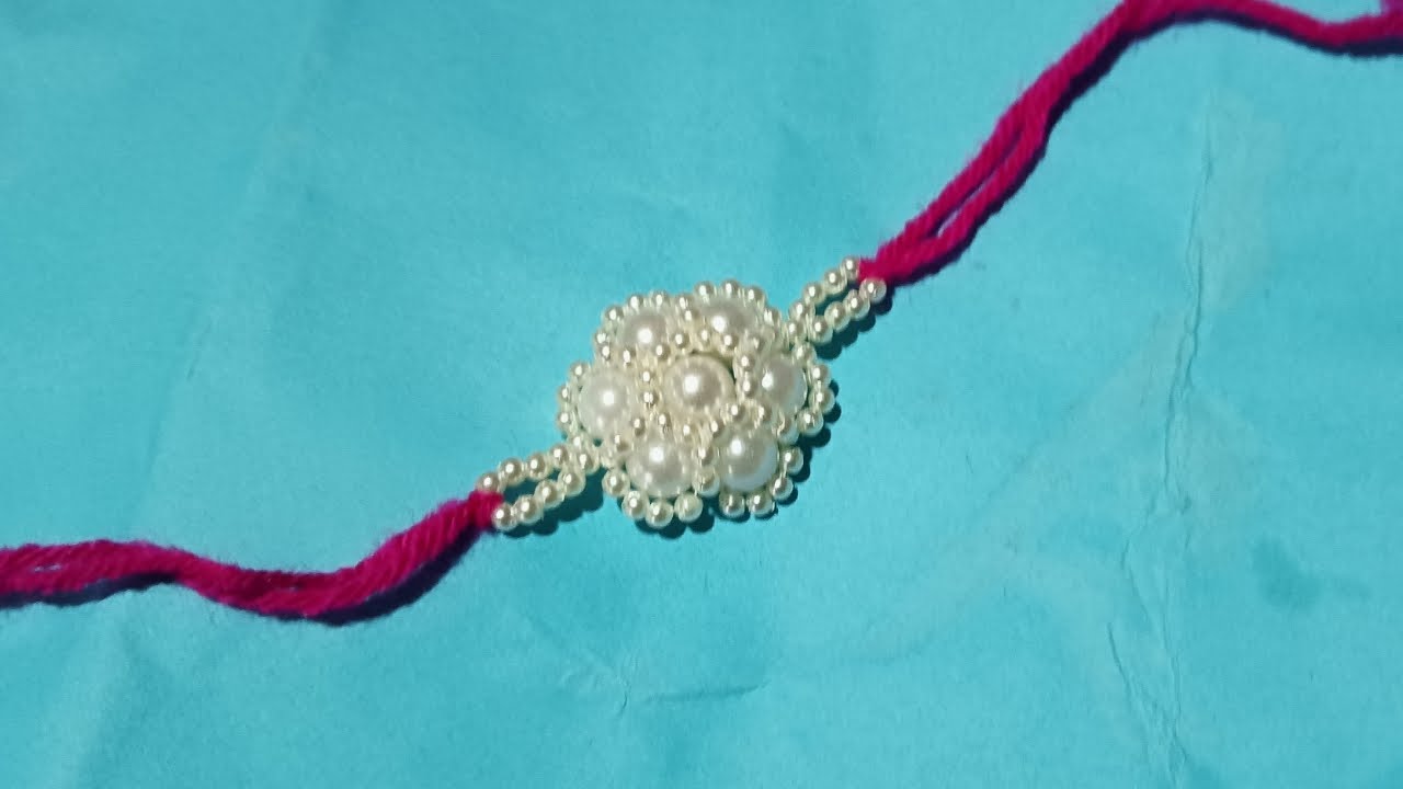 New rakhi design home made/simple and easy moti rakhi making ideas at ...