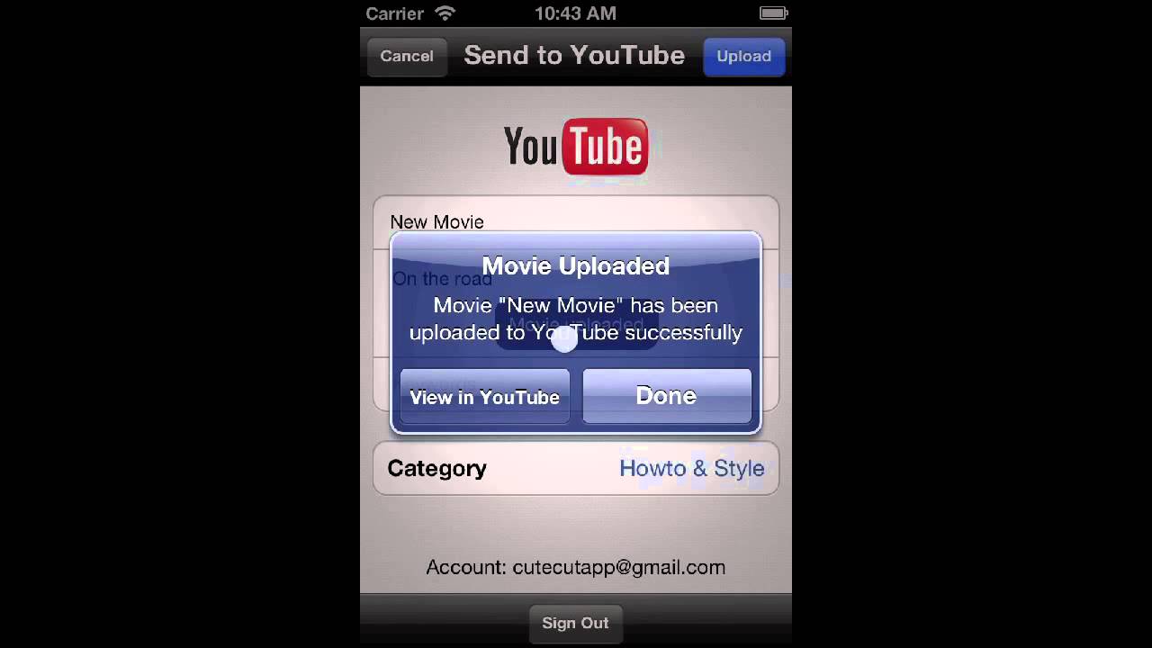 Cute CUT Tutorial Video - Sharing the Movie - YouTube