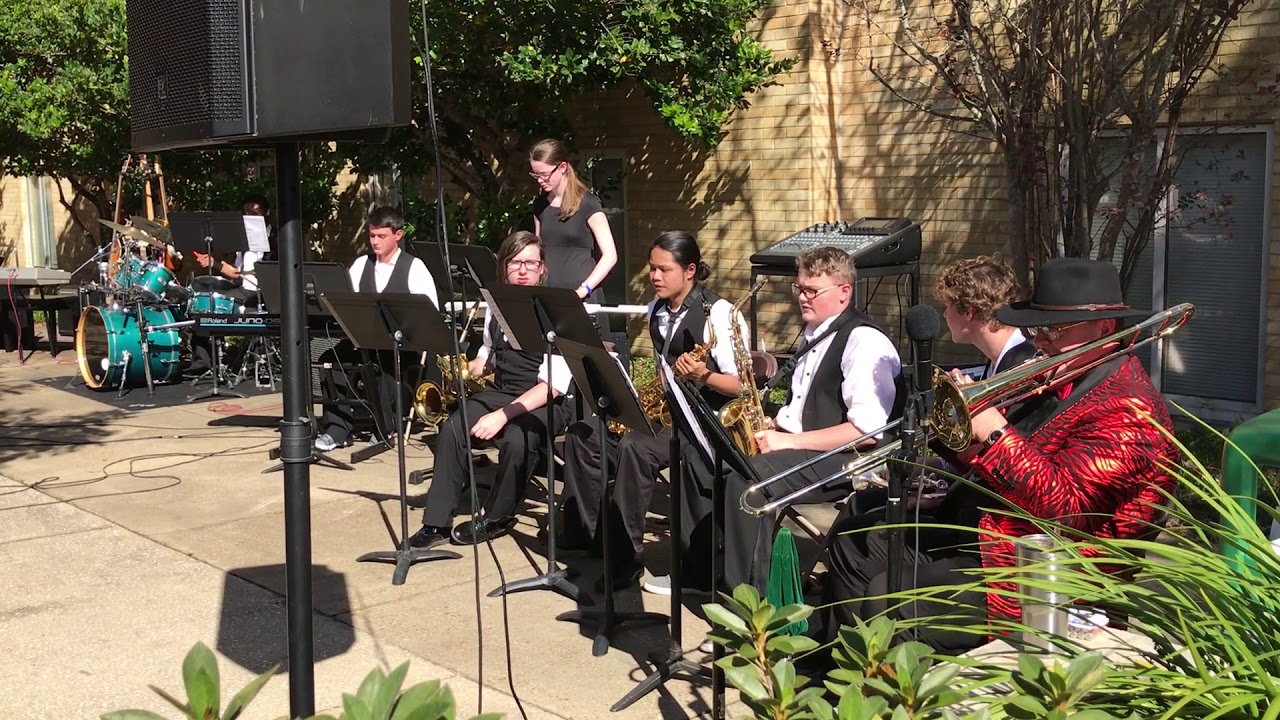 "Second Line" with sax trio at 1:50 - YouTube