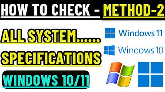 How to Check Computer Specifications in Windows 10/11 | DXDIAG | Method-3 - YouTube