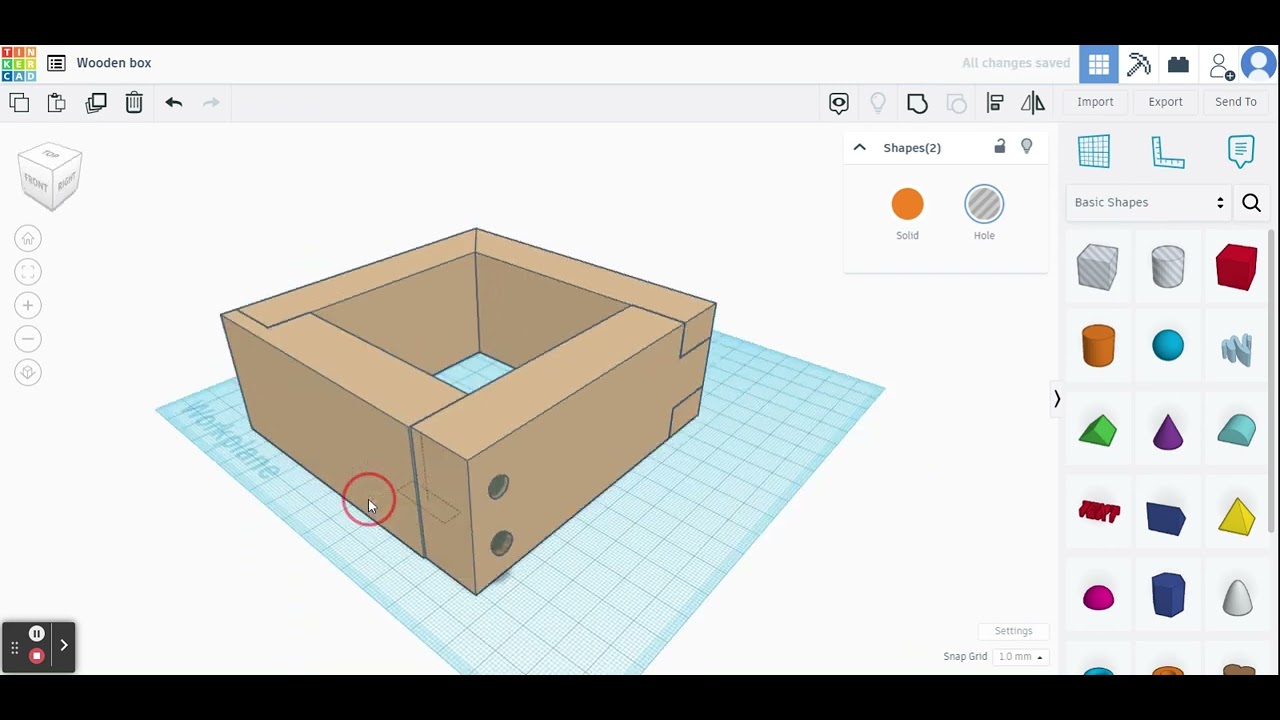 TinkerCAD 5. Dowel joint - YouTube