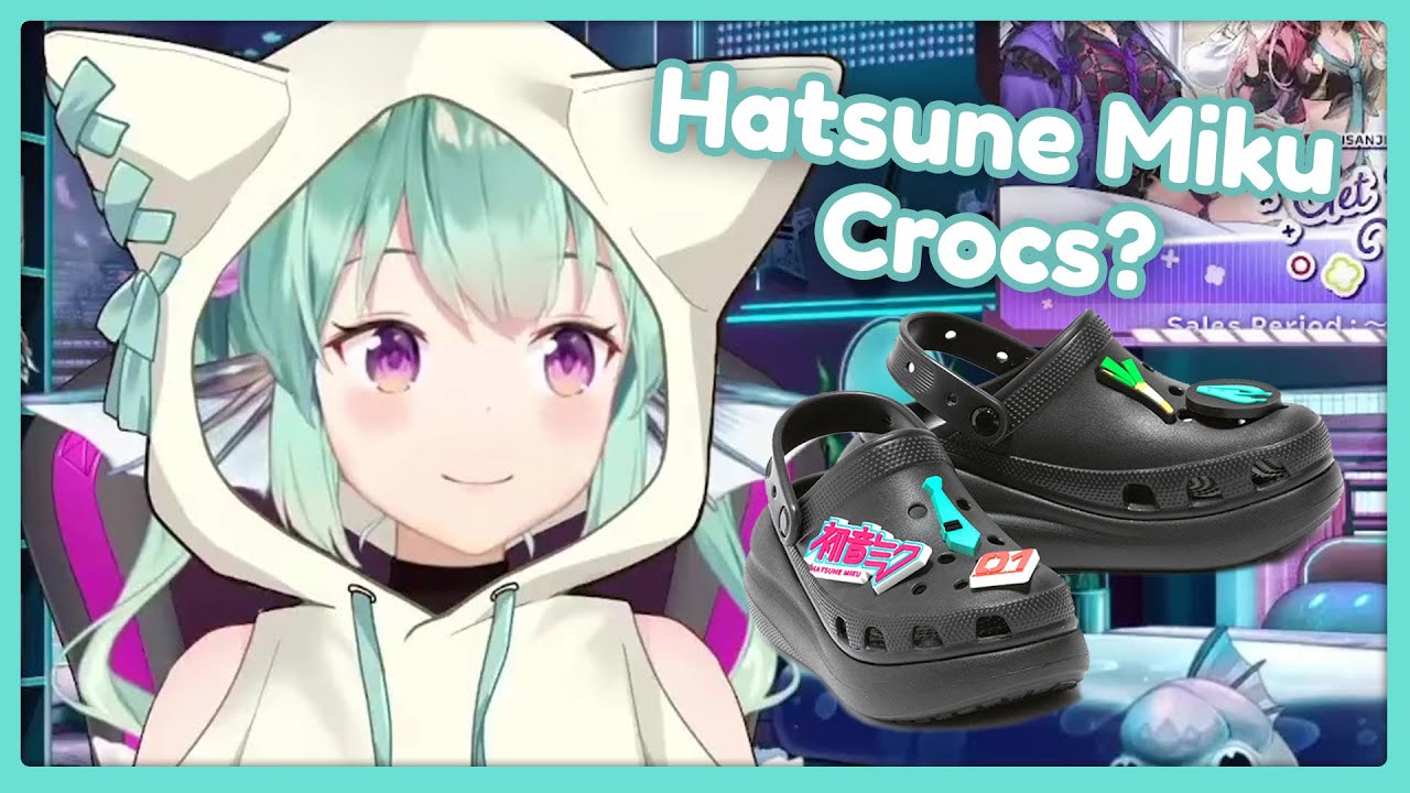 Finana found out about Hatsune Miku Crocs【Finana Ryugu | NIJISANJI EN ...