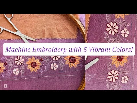 Beautiful Embroidery Design Using 5 Different Colors | Must Watch # ...