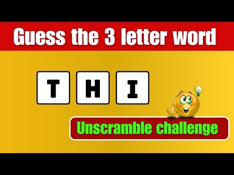 Can you Guess the 3 letter scrambled word challenge? 🧩👍|Word mystery ...