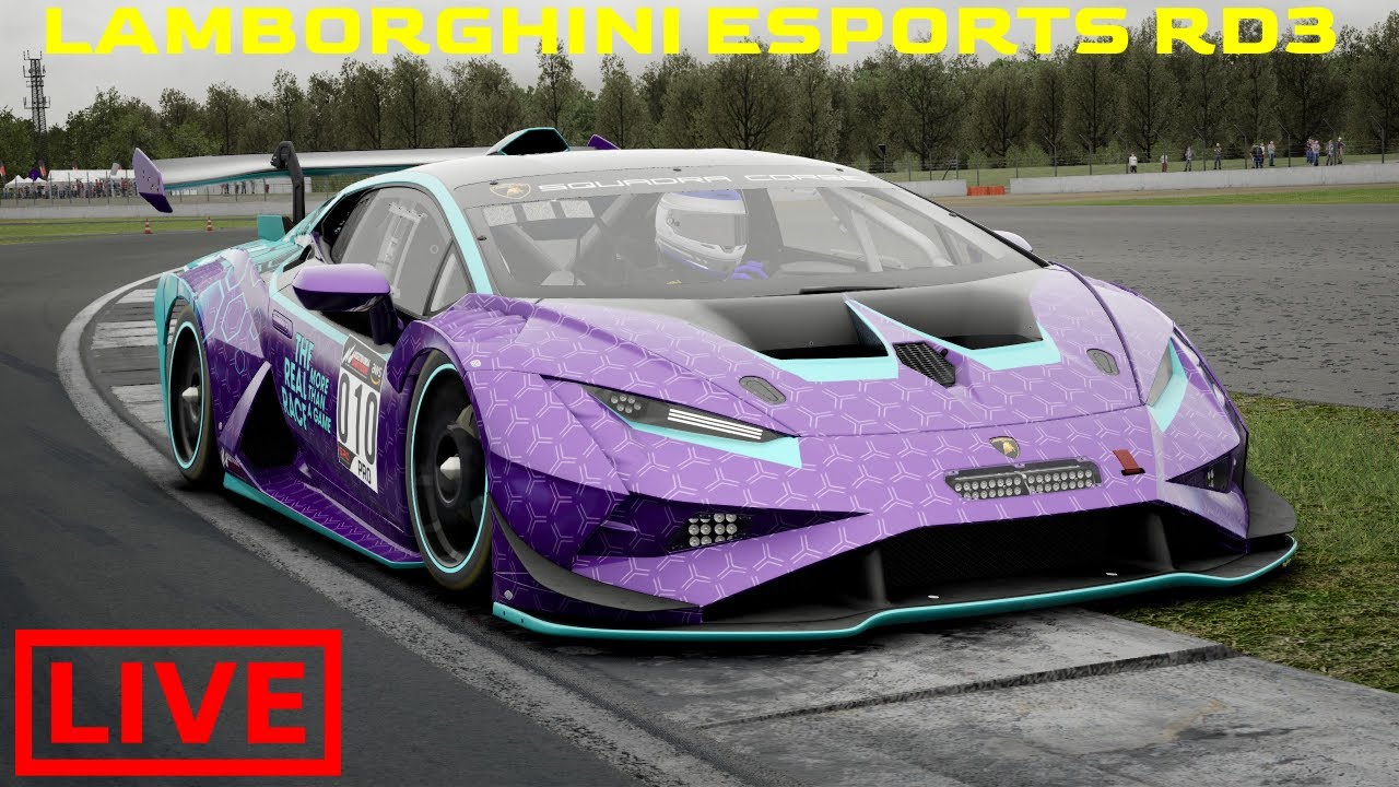 LAMBORGHINI ESPORTS SILVERSTONE RD3 REAL RACE - YouTube