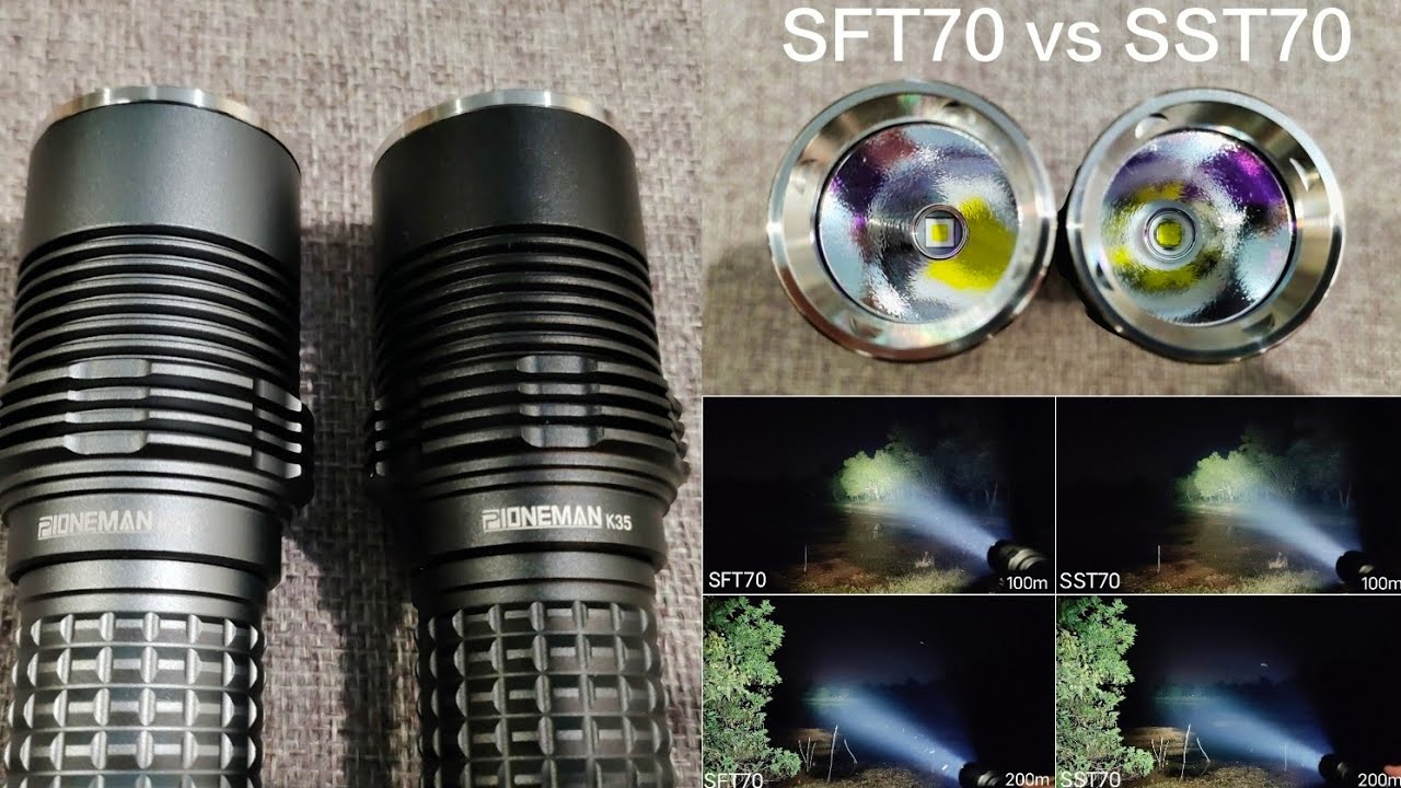 SFT70 vs SST70 Beam Shot Comparison| Pioneman K35, 6v 5a driver, op ...
