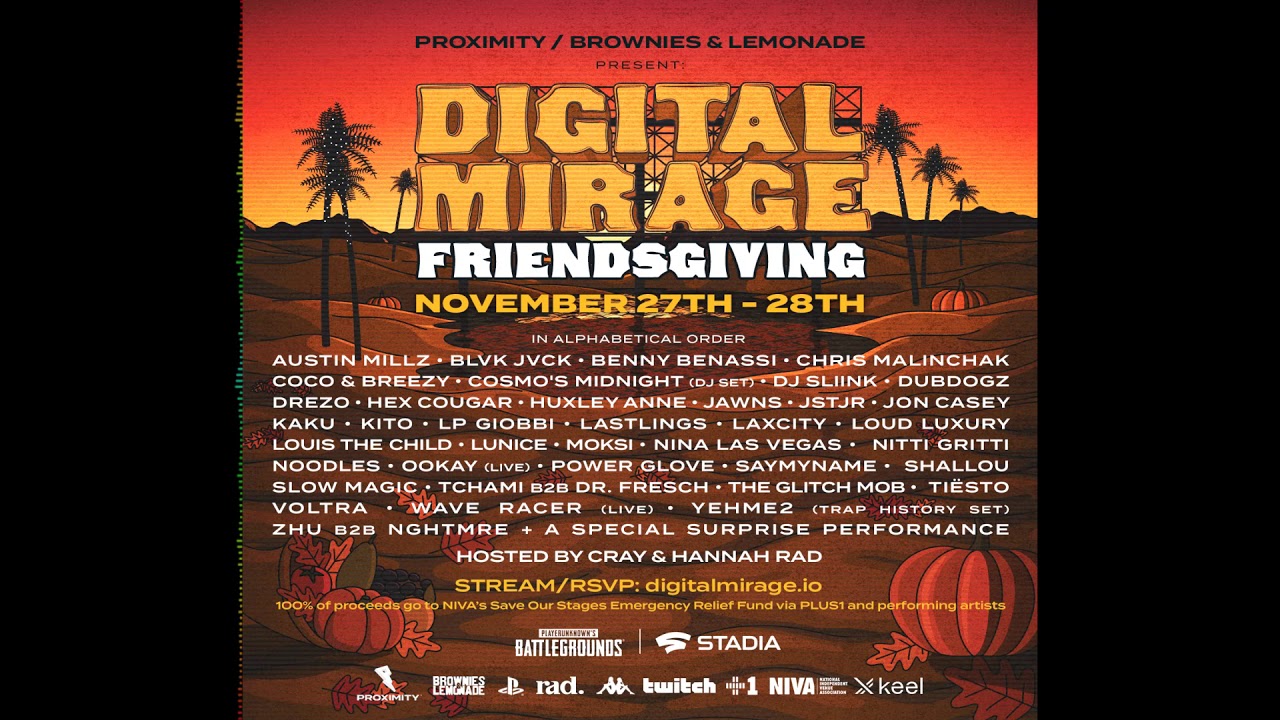Tiësto @ Friendsgiving, Digital Mirage Online Music Festival, United ...
