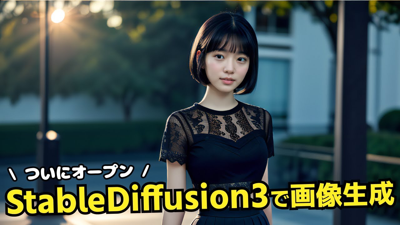 Stable Diffusion 3で画像生成する方法！ついに一般公開されたらSD3のモデルを使ったAI画像の作り方 - YouTube