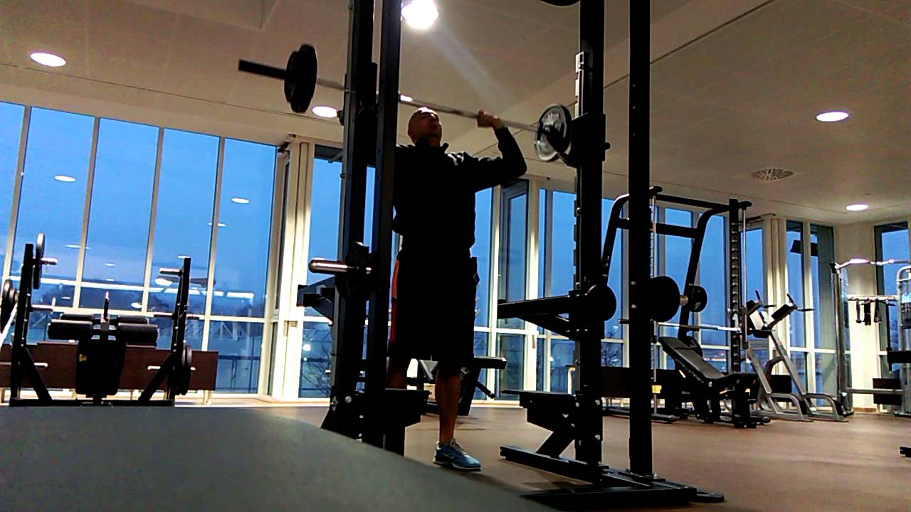 Military press ramp up 5max - YouTube