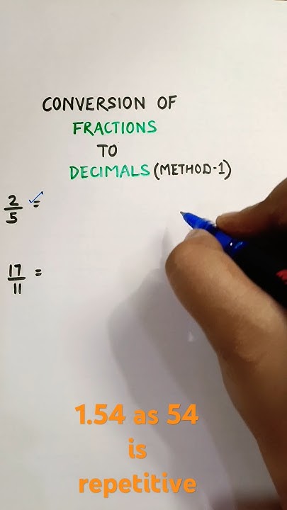 Fractions to Decimals | How to convert Fraction into decimal #shorts #maths #reasoning # ...
