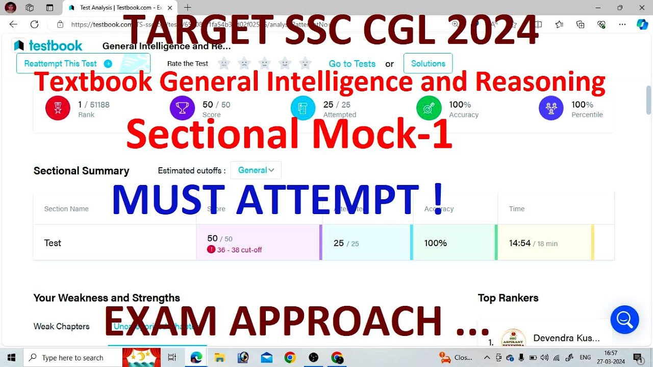 Textbook General Intelligence and Reasoning Sectional Mock-1, Target ...