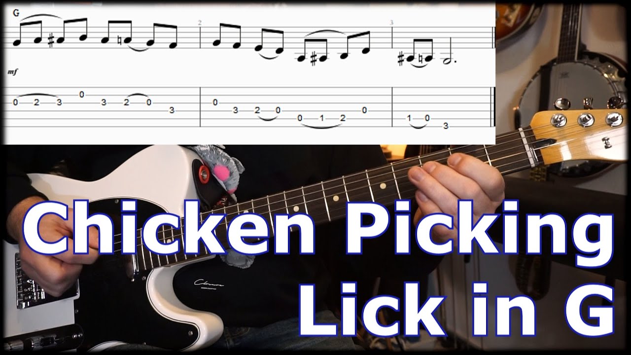 Chicken Picking Lick in G with TABS - YouTube