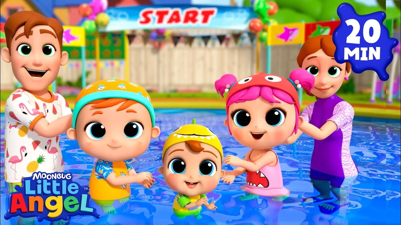 Family Vacation Splash! 🏖️🏊‍♂️ | Little Angels Kids Cartoons/Songs ...