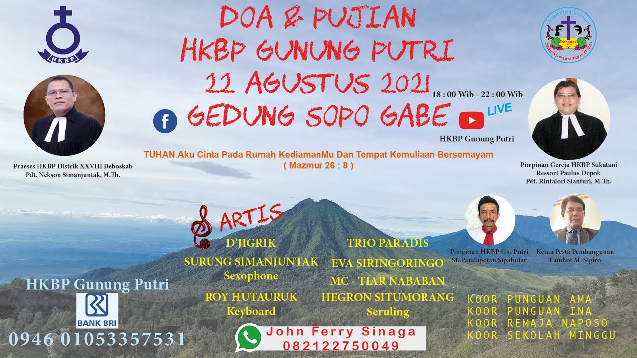 IKLAN PROMOSI LIVE STREAMING HKBP GUNUNG PUTRI - YouTube
