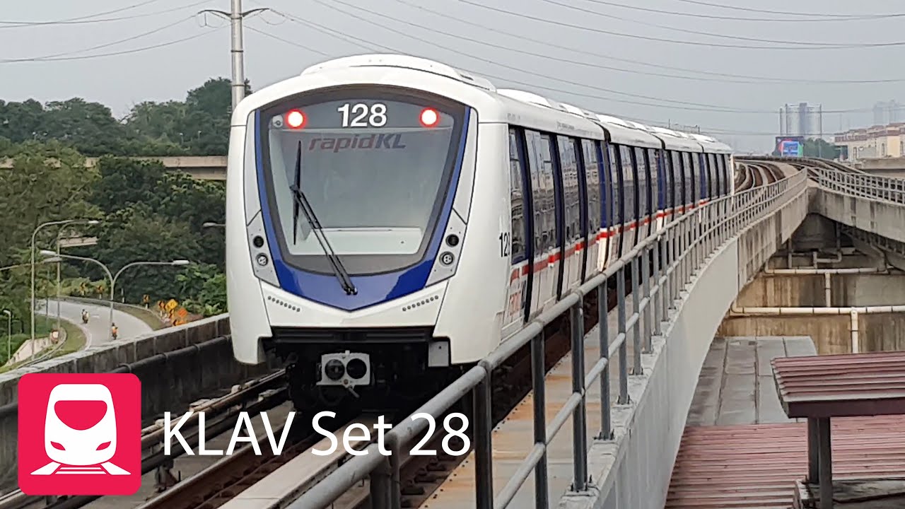 LRT KELANA JAYA LINE KLAV SET 28 DEPARTING AT SUBANG JAYA STATION - YouTube