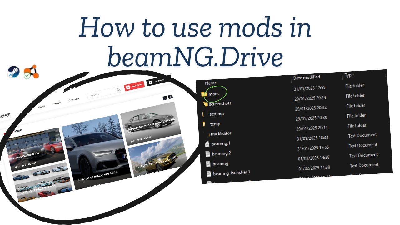 How to Install mods in beamNG drive - YouTube