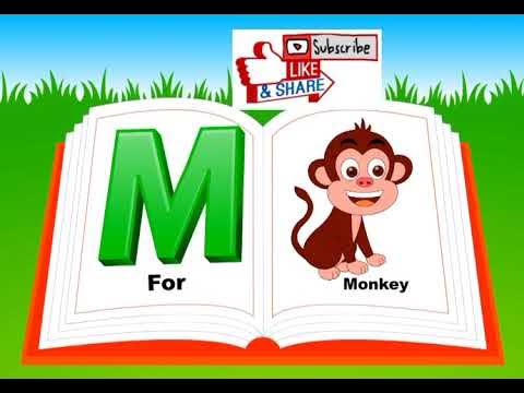 M for Monkey, English Alphabet, phonic Alphabet, kids learning, Rhymes ...