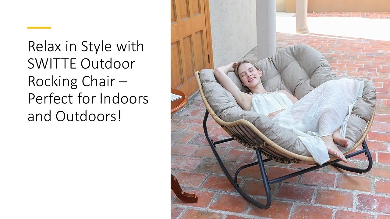 Relax in Style with SWITTE Outdoor Rocking Chair – Perfect for Indoors ...