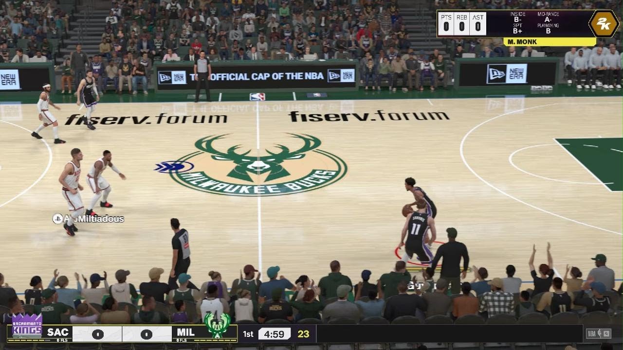 Sacramento Kings-Milwaukee Bucks NBA 2K25 - YouTube