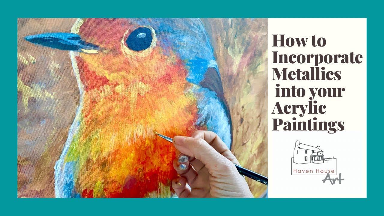 How to integrate metallics into your acrylic paintings # ...