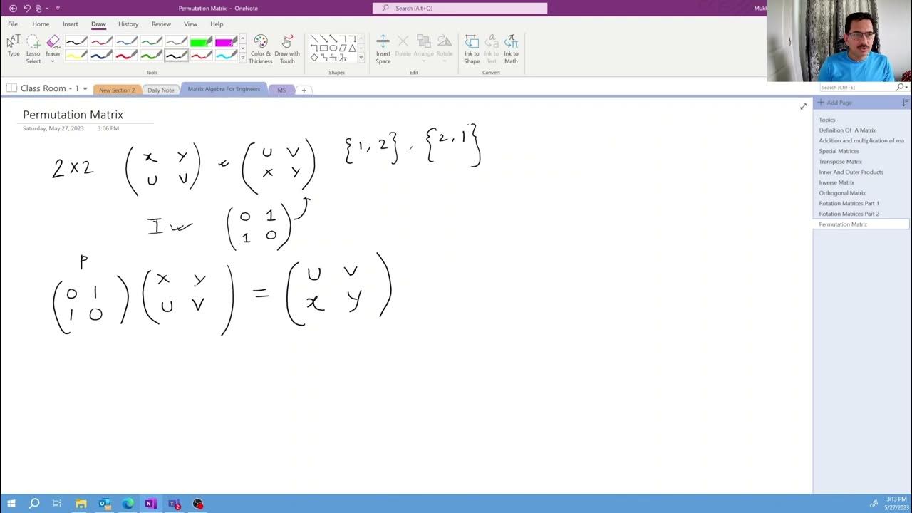 Permutation matrices | Tutorial 9 | Matrix Algebra for Beginners - YouTube