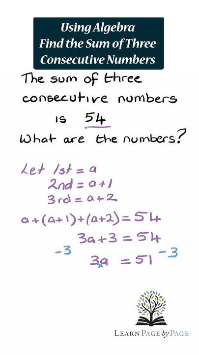 Discovering the Easy Algebra Trick for Consecutive Numbers - YouTube