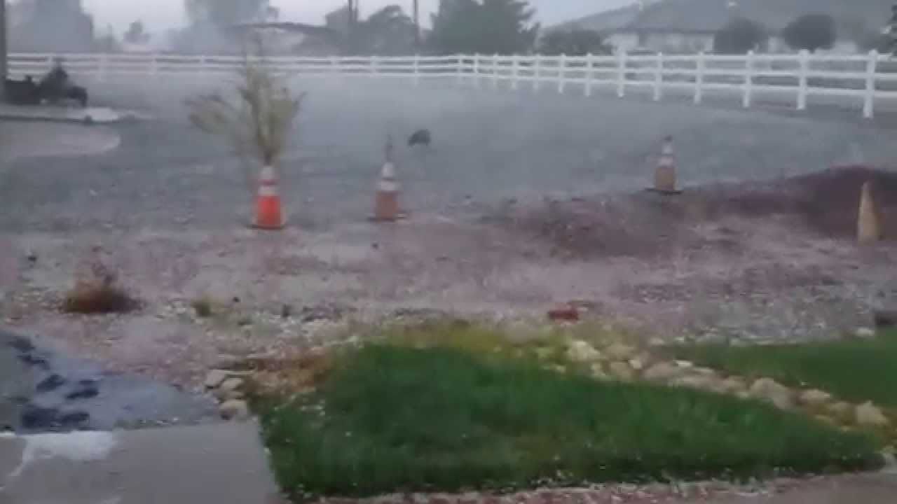 Hail storm in menifee California. One inch hail - YouTube