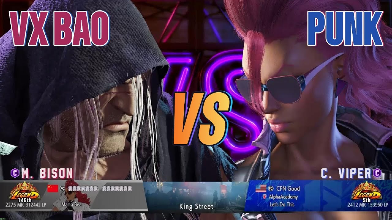 SF6 VX BAO (M. Bison/Vega) vs Punk (C. Viper) - Modded High Level ...
