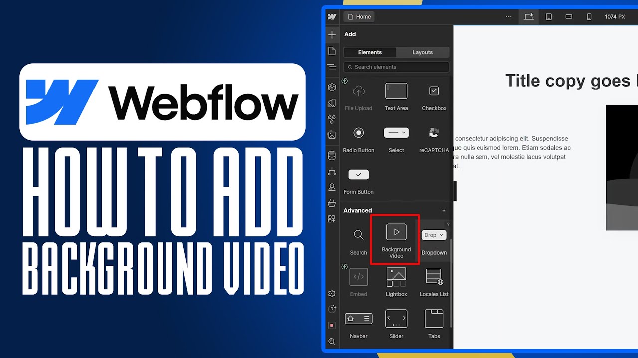 How To Add Background Video In Webflow (2025) Simple Guide - YouTube
