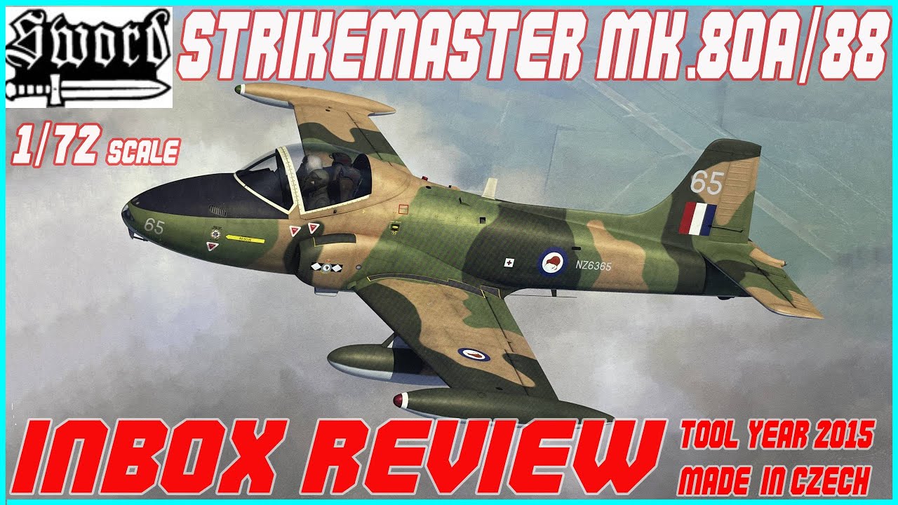 SWORD 1/72 STRIKE MASTER MK80A/88 INBOX REVIEW - YouTube