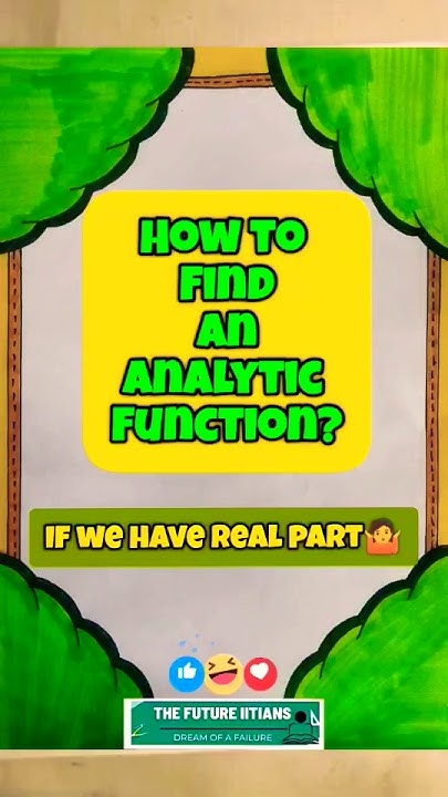 Find an analytic function whose real part is given | #analyticfunction #complex #analysis - YouTube