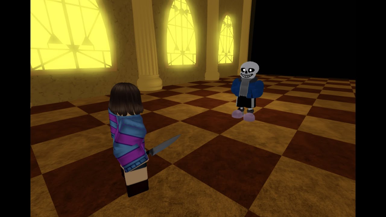 Frisk vs Sans Undertale roblox animation - YouTube