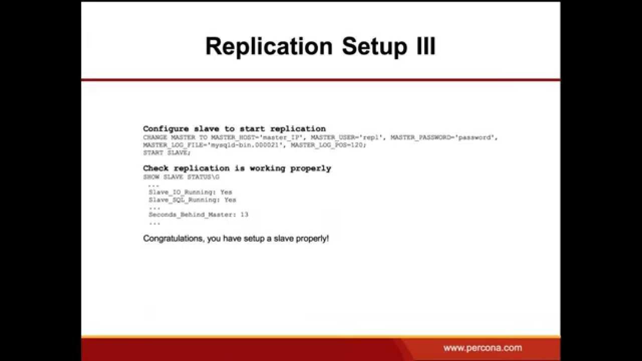 MySQL Replication Best Practices - MySQL Tutorial - YouTube