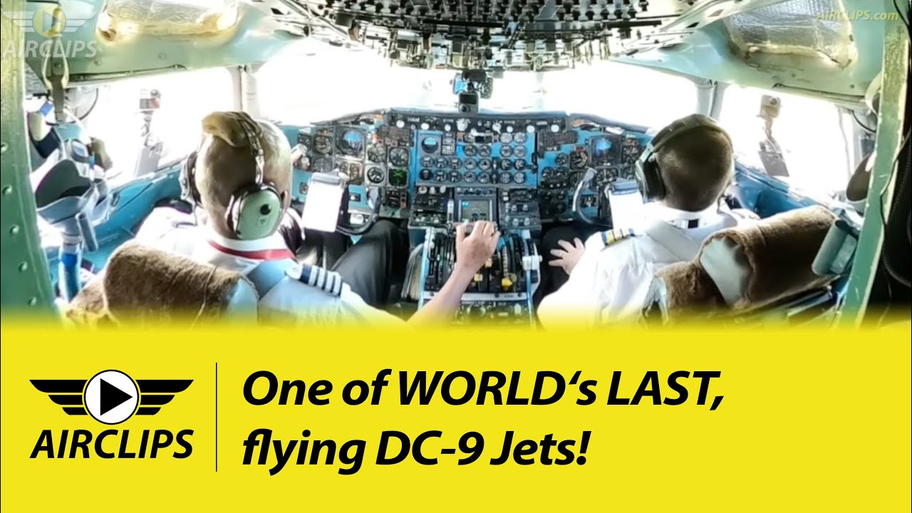 CLASSIC DC-9-30F Cockpit Landing! Captain George piloting 46-year-old screamer into Beira ...