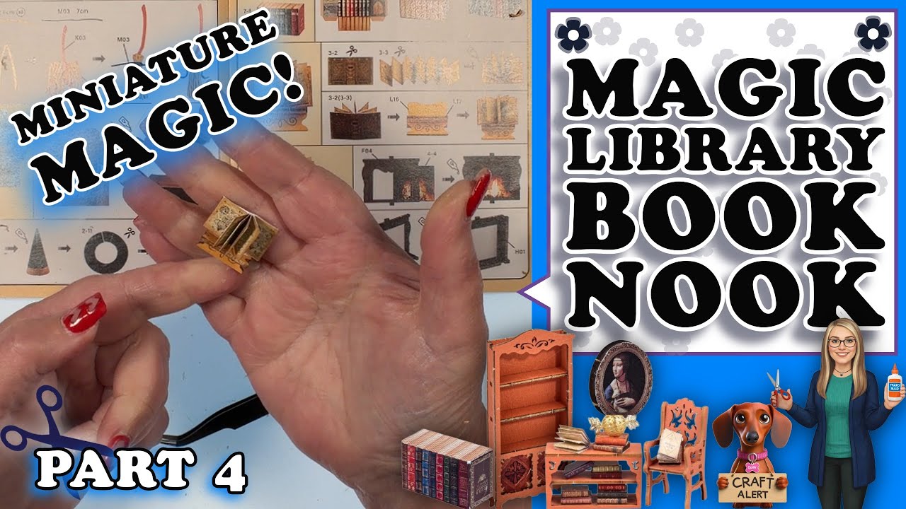 Miniature Magic! 🪄 Magic Library Book Nook Part 4 (Pages 22-24) - YouTube